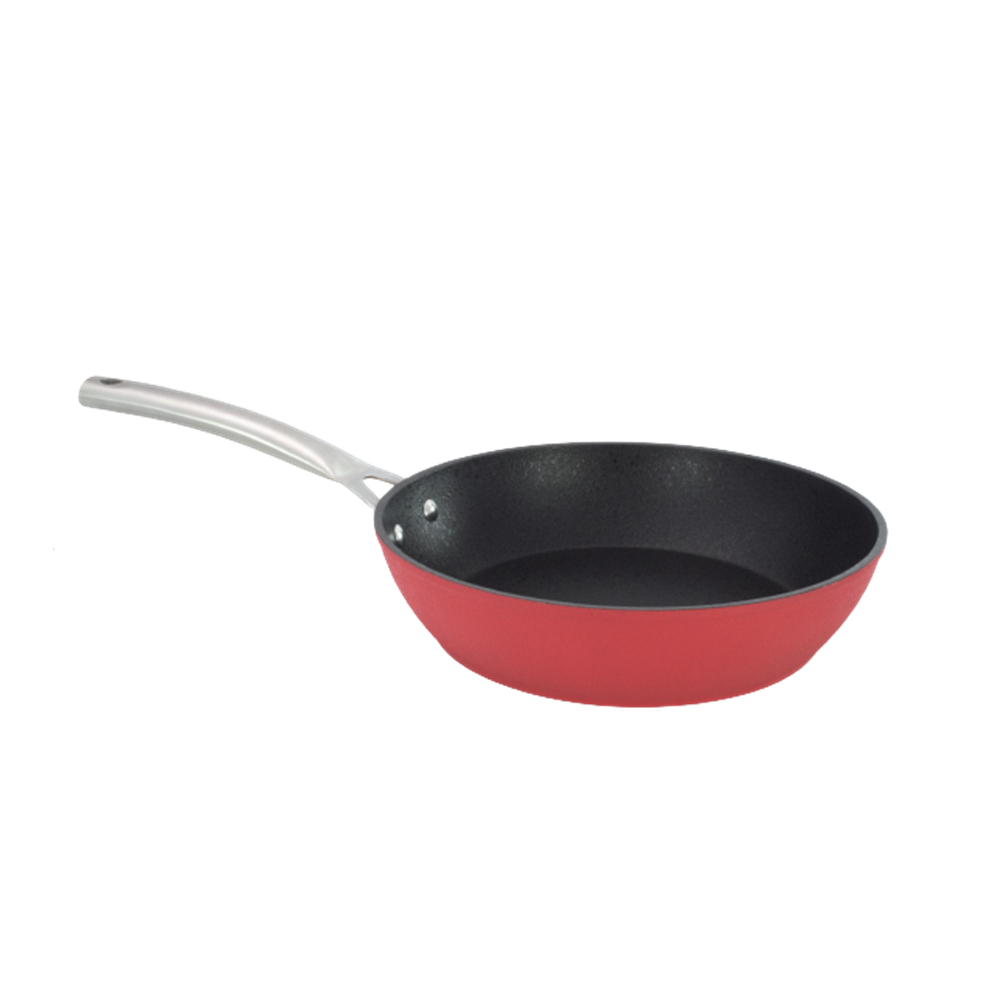 PRESSED AND FORGED ALUMINIUM RUGGED STONE DEEP FRYING PAN - sowell